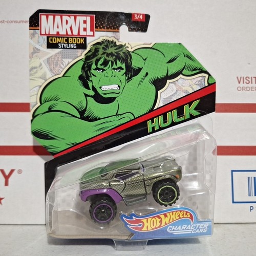 Incredible Hulk Marvel Comics Hot Wheels Character Cars Mattel 2017 ...