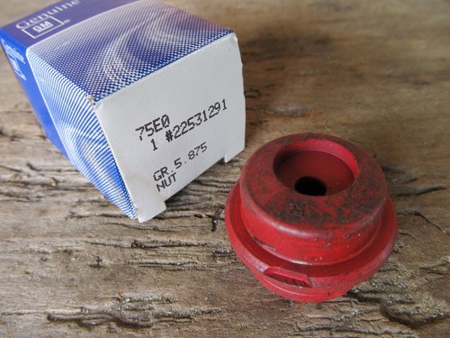 NOS OEM GM RED Hub Cap Cover Lock Nut 22531291 Chevy Buick Oldsmobile ...