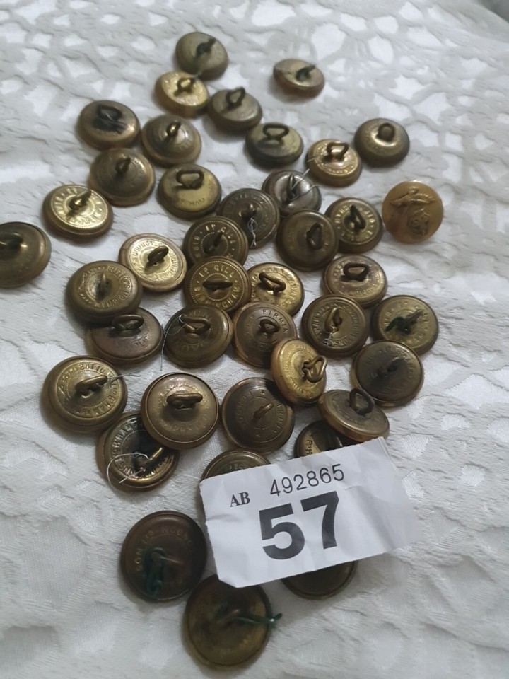 Large RAF Royal Air Force WW2 Brass Buttons 22mm 23mm KC Greatcoat ...