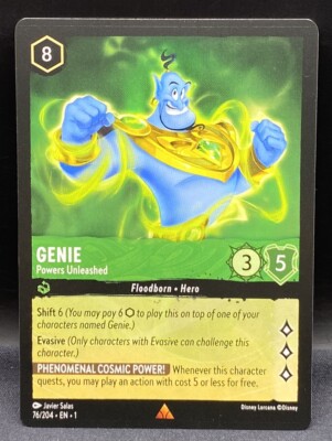 Genie - Powers Unleashed 76/204 | Non-Foil Rare Disney Lorcana | eBay