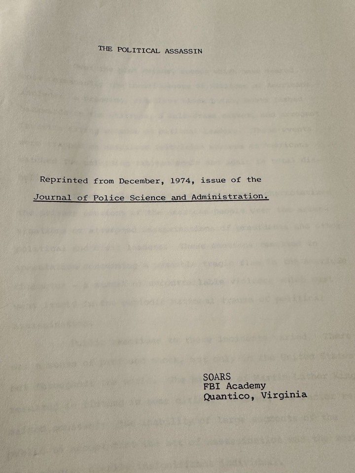 FBI Academy,Robert Fitzpatrick, Stockholm,Training Binder 1972 ...