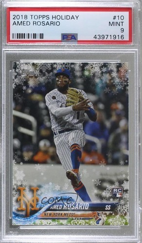 2018 Holiday WalMart Mega Box Metallic Snowflake Amed Rosario PSA 9 ...