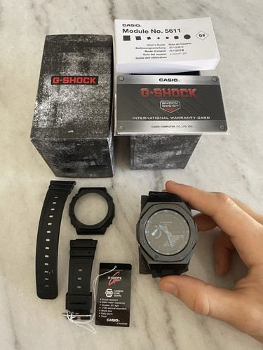 G Shock Ga2100 Mod Casiok Black/Blue Dial Men's Watch | eBay