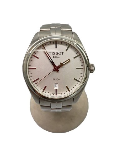 TISSOT Men's Watch Quartz Analog Stainless Steel White Silver T101410A ...