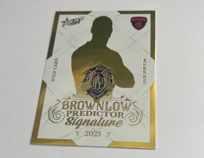 2025 AFL Select Brownlow Predictor Signature Wild Card Melbourne 154/ ...