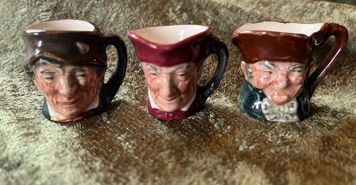 Royal Doulton Tiny Toby Mugs Jugs 3 Various Characters 1- 1 1/2” | eBay