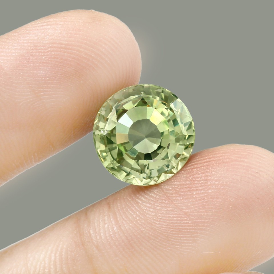 AAA Natural Flawless Ceylon Green Spinel Loose Round Gemstone Cut 10x10 ...