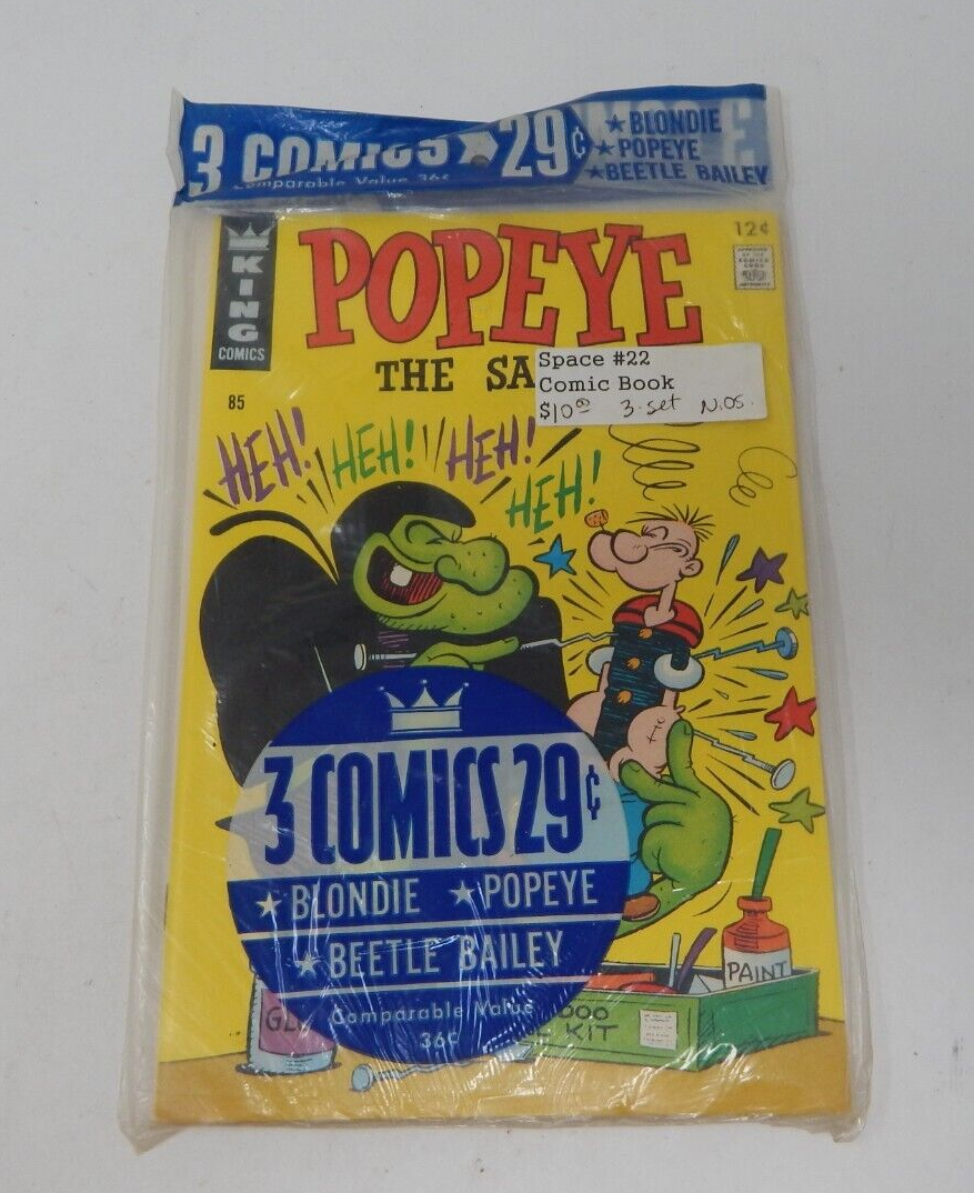 King Comics Sealed Poly Bag 3 Pack Comic Popeye Blondie Beetle | eBay