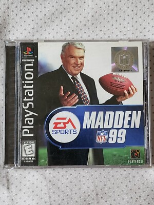 Madden NFL 99 PS1 (Sony PlayStation 1, 1999) Complete w/ Reg Card Black ...