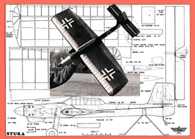 Model Airplane Plans (UC): STUKA 48" Profile Stunt for .35-.40 by Dick ...