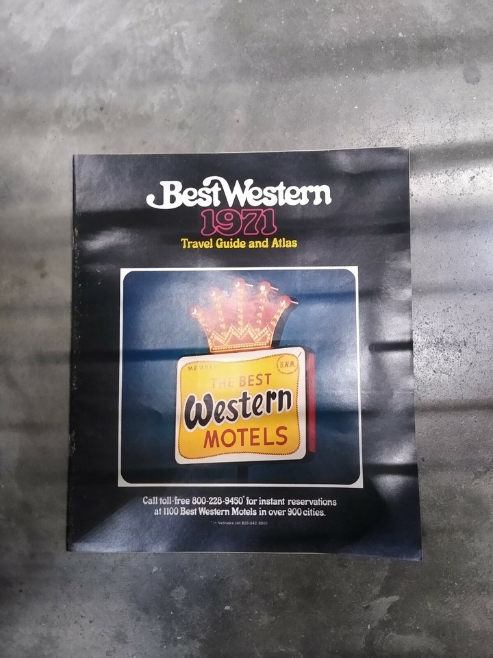 Vintage Best Western 1971 Travel Guide Hotel Motels Route 66 Atlas Map ...