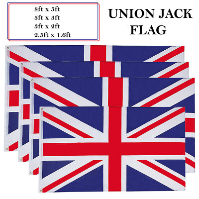 Small / Large Union Jack Flag Extra Strong Fabric Polyester British ...