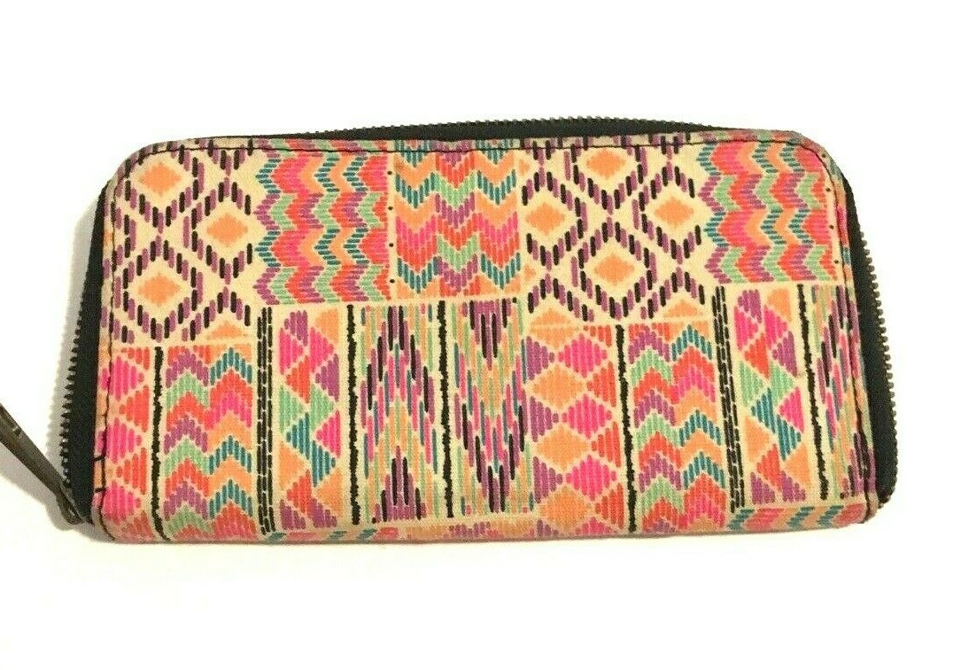Tribal Inspired Womens Wallet 8x4 Tiger Multi-color Aztec 13 ...