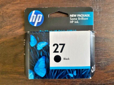 New Original HP 27 Black Ink Cartridge HP DeskJet 3847 3845 3420 3520 ...