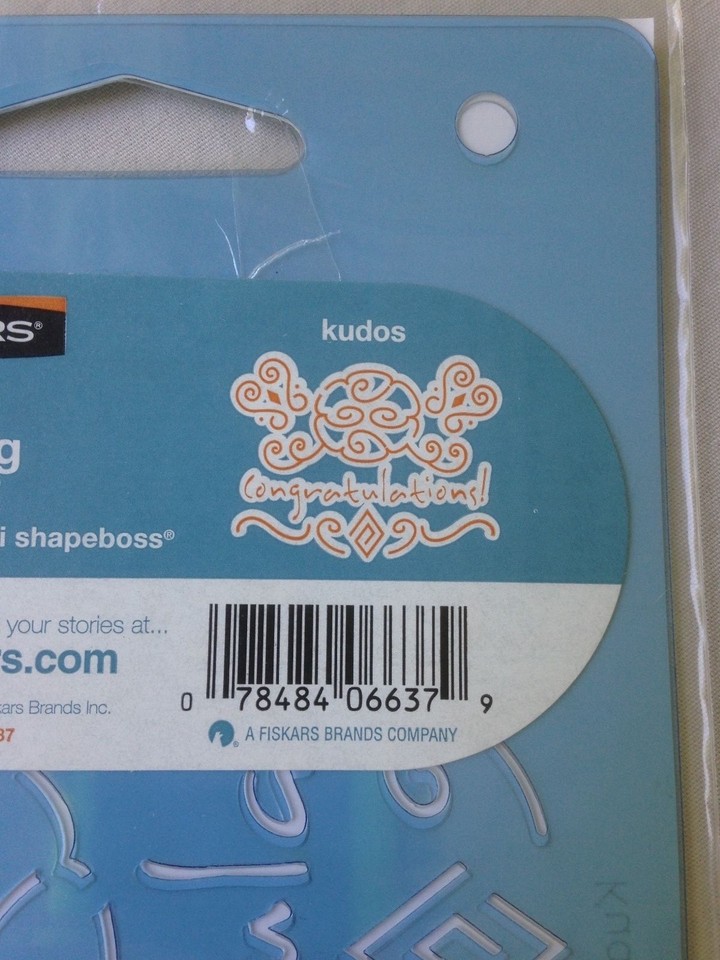 Fiskars Embossing Mini 4 x 6 ShapeBoss Stencil Set -Kudos 6637-NEW | eBay
