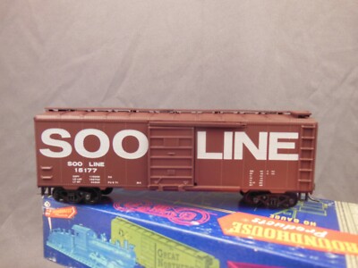 HO SCALE ROUNDHOUSE SOO LINE 40' BOX CAR KIT BUILT | eBay