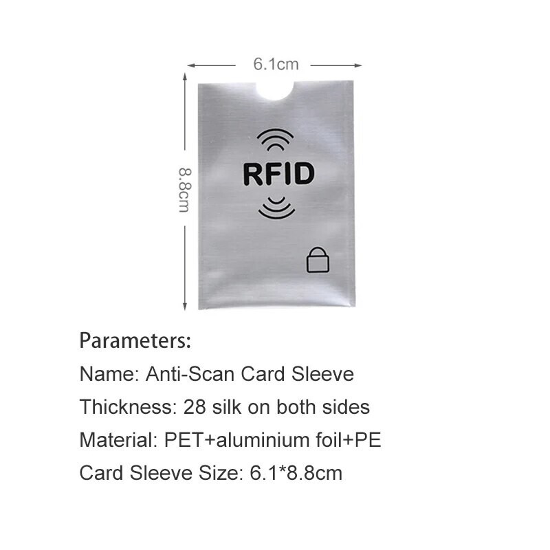 10x RFID Bank Card Sleeve Wallet Blocking Protector Debit Credit Holder ...