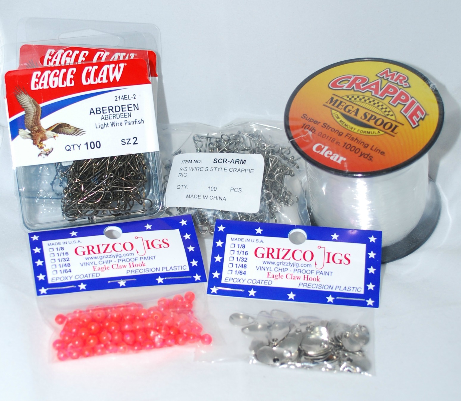 CRAPPIE RIG KIT (BUILD 100 SHORT WIRE KENTUCKY STYLE RIGS) CRAPPIE POLE ...