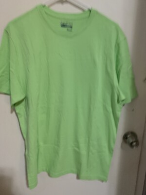 Basic Editions Neon Cotton Tee T-Shirt Short Sleeve Top Man's Size M | eBay