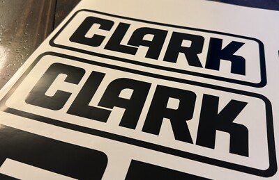 Clark Forklift Decals (Set Of 2) Black Vinyl Decal 12” Inches ...