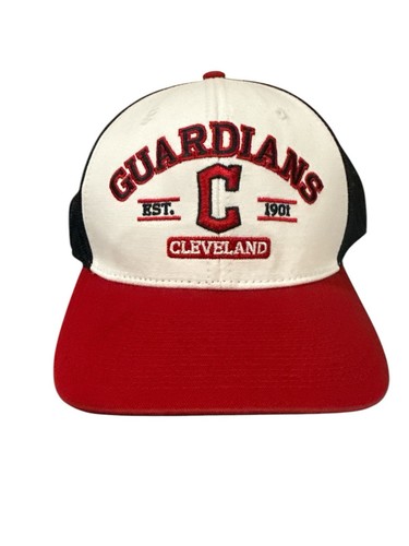 FAN FAVORITE Red White Blue Cleveland Guardians MENS Snapback CAP MLB ...