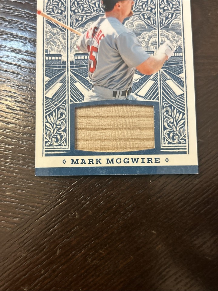 Mark McGwire Blue /12 Game Used Bat Relic 2025 Leaf Lumber St. Louis ...