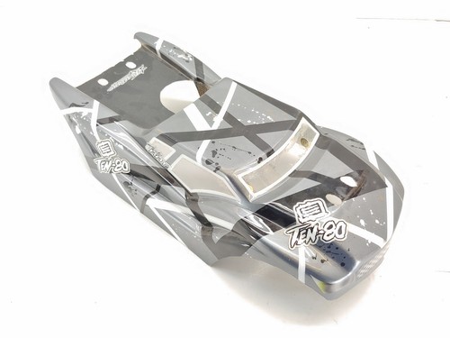 Custom Painted Black Gray White 1/8 Truggy Body for Losi 8ight-T Used ...