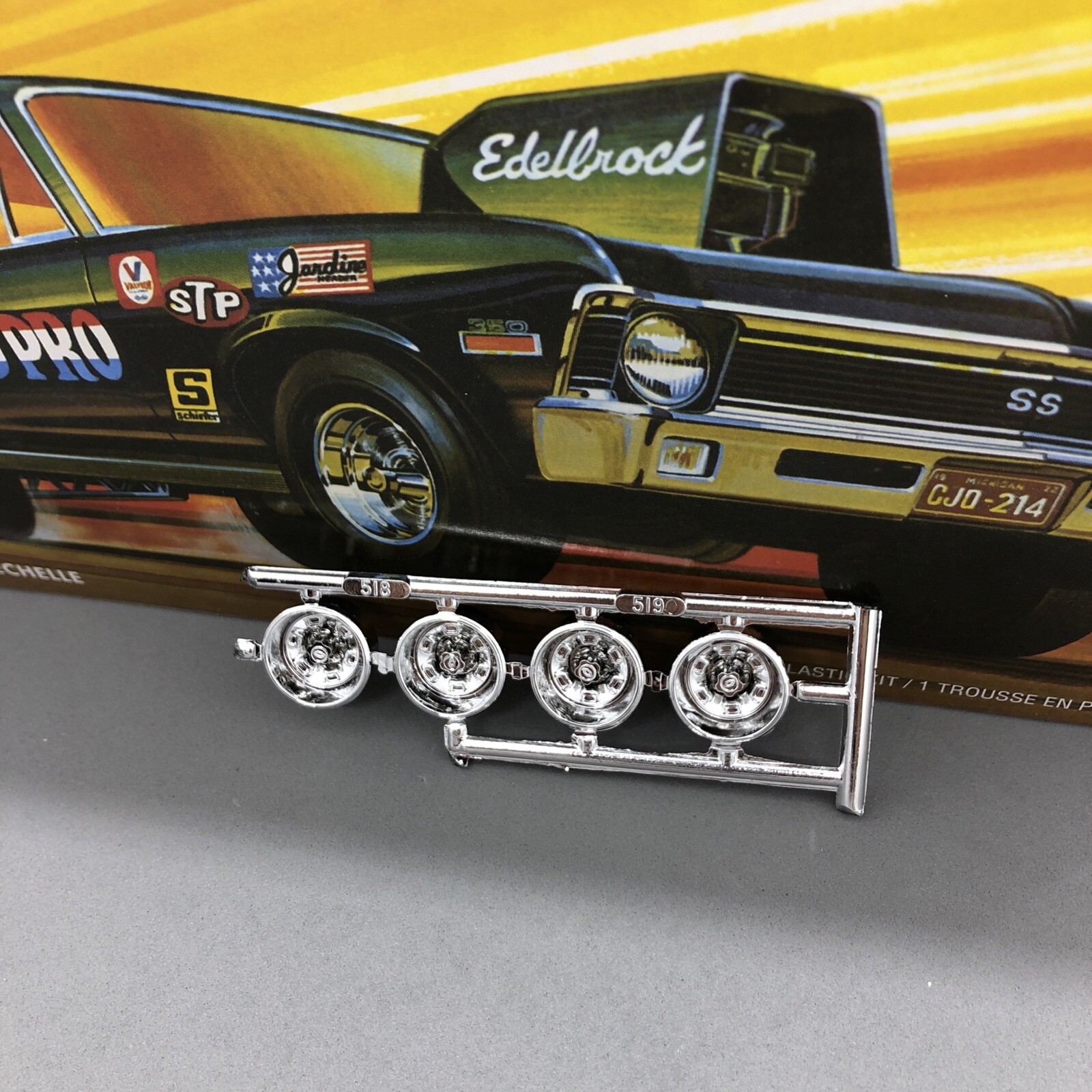 72 Chevy Nova SS Rally WHEELS NO Backs r Axles 1:25 AMT Search LBR ...