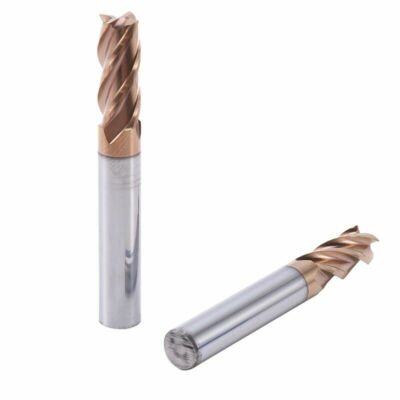 QT-HRC55R4xD8x100x2F Aluminum Carbide End Mill Bit Milling Cutter 8mm ...