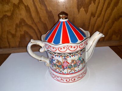 Vintage Sadler Edwardian Entertainments Carousel Teapot | eBay