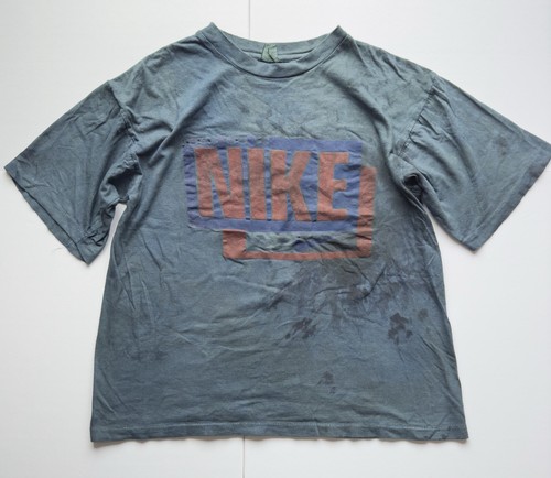 RARE Vintage 80's Nike Single Stitch Spell Out Graphic Print T-Shirt ...