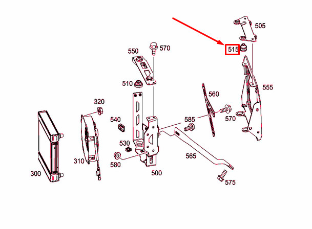 Mercedes-Benz G W463 Radiator Elastomer Bearing A4635042100 OEM for ...