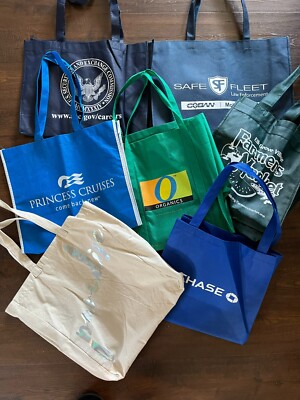 Lot of 7 Reusable Medium Size Shopping Totes Bags-Laundry-Everyday ...