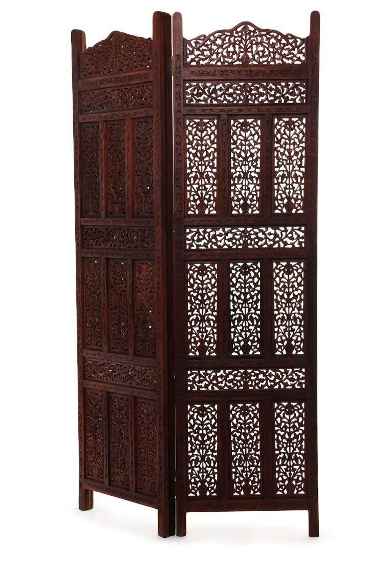 Antique Style Furniture Handcraft Wooden Partition Screen Room Divider ...