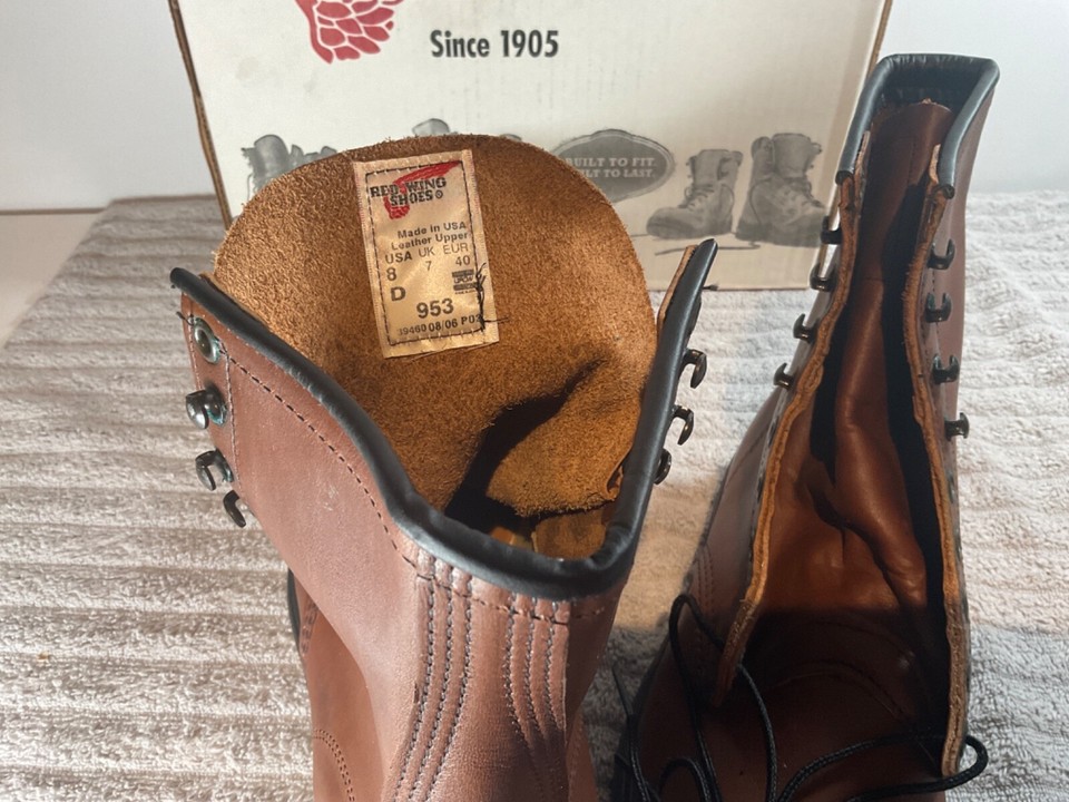 NOS Red Wing 953 Supersole MULTIPLE SIZES Round Soft Toe Boots NOS Work ...