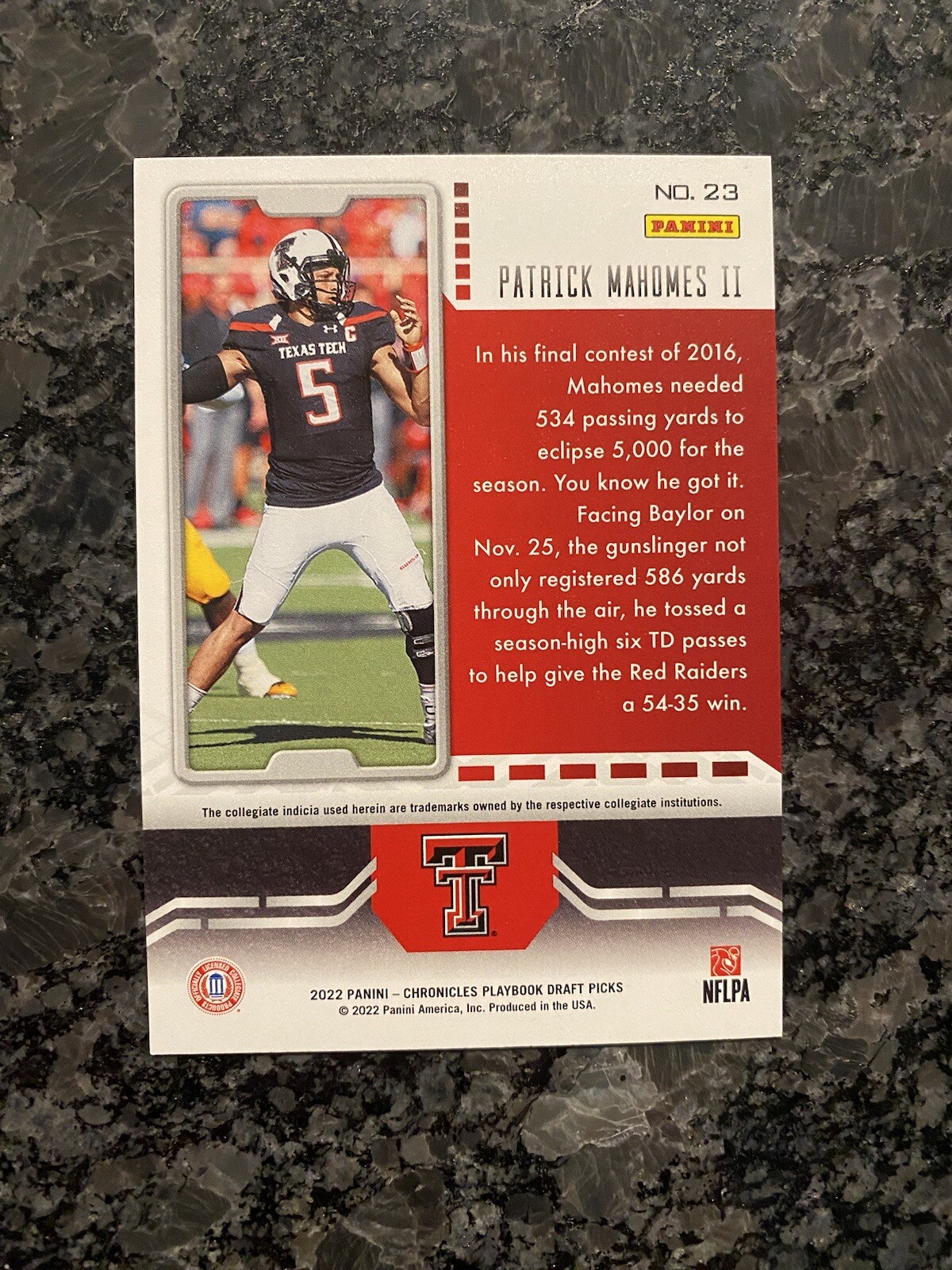 2022 Panini Chronicles Draft Patrick Mahomes II Playbook #23 | eBay