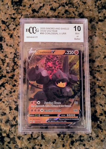 Coalossal V Pokemon Card BCCG /Beckett 10 GEM MINT Vivid Voltage #098/ ...