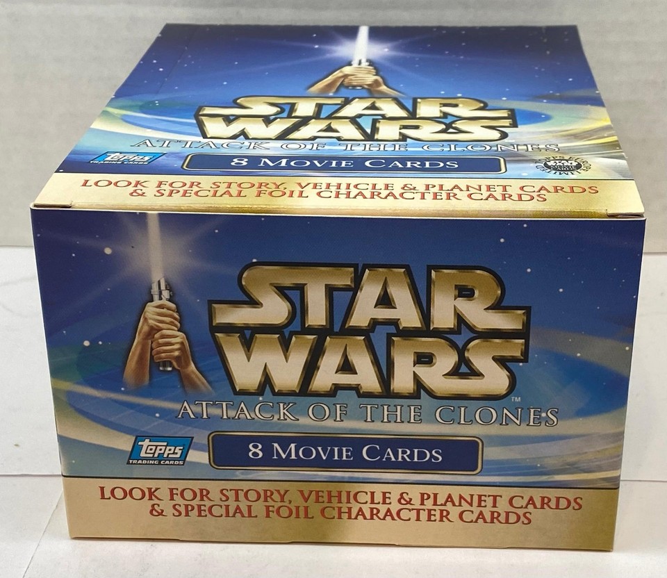2002 Topps Star Wars Attack of the Clones Trading Card Box 36 Packs ...