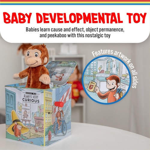 Curious George Jack in the Box Baby Toy Classic Musical Retro Playtime ...