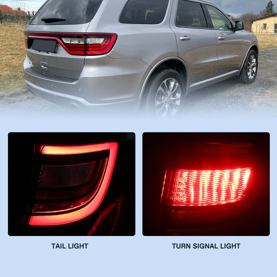 For 2014-2025 Dodge Durango Full LED Tail Light Brake Lamp Outer ...