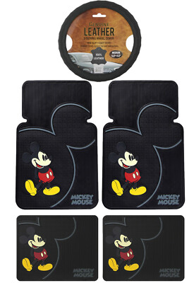 Plasticolor Mickey Mouse Classic 5pc All Weather Floor Mats & Steering ...