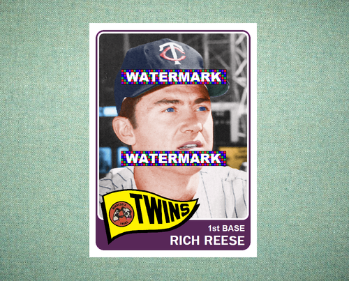 Rich Reese Minnesota Twins 1965 Style Custom Baseball Art Card | eBay