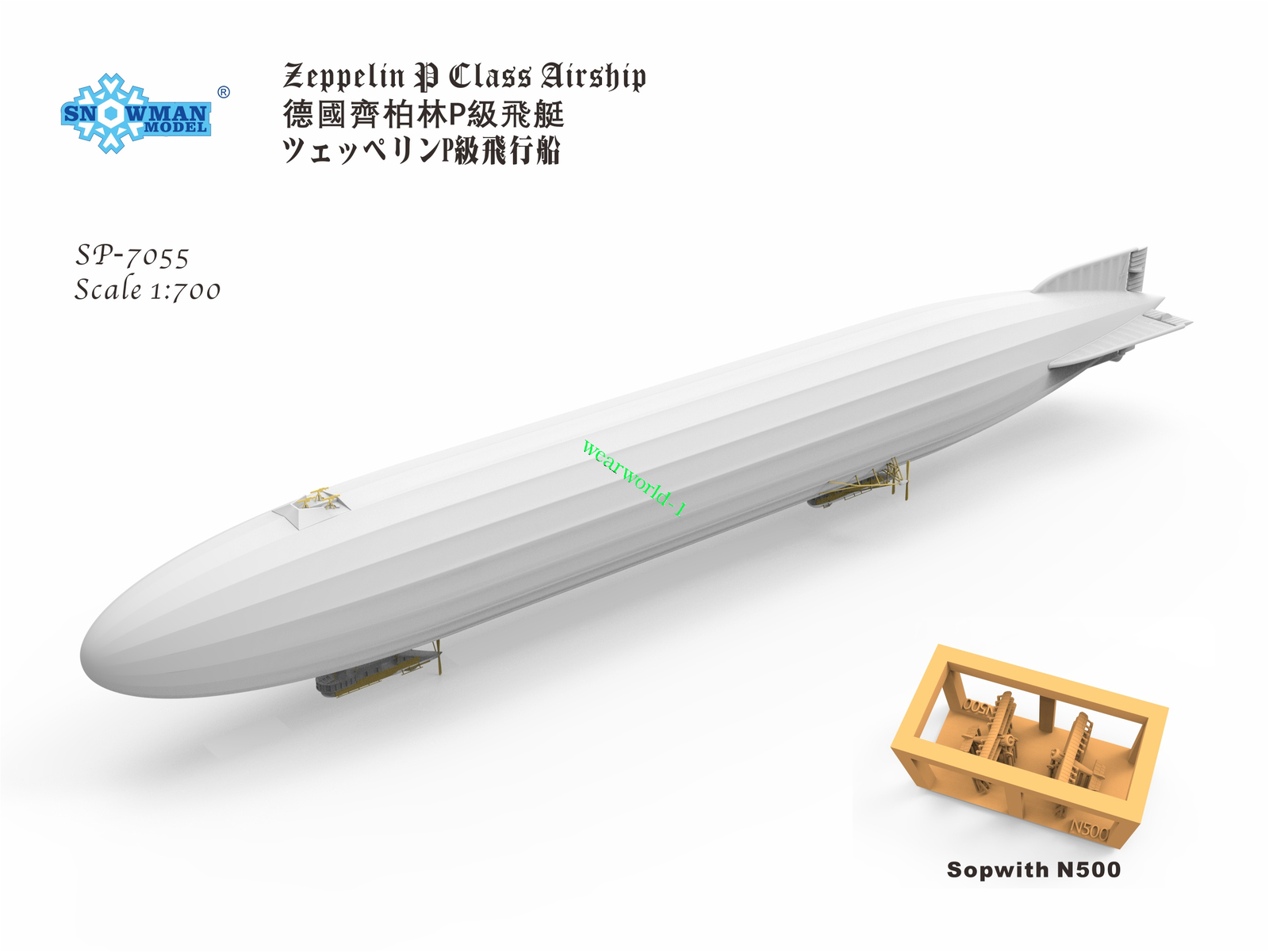 SNOWMAN MODEL SP-7055 1/700 scale Zeppelin P Class airsbip model kit | eBay