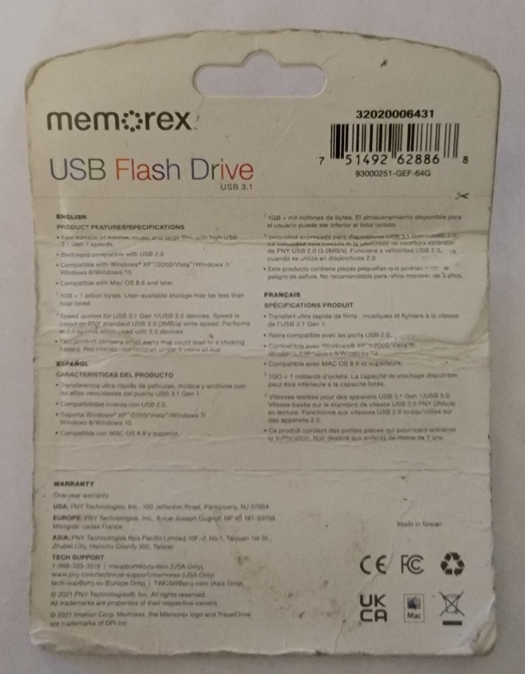 Memorex 64GB USB-3.1 4K Ultra HD USB Flash Drive Black | eBay