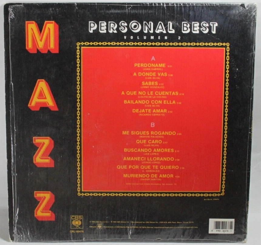 Mazz - Lp - Personal Best Vol. 2 - Latin Tejano Chicano Tex Mex Rare | eBay