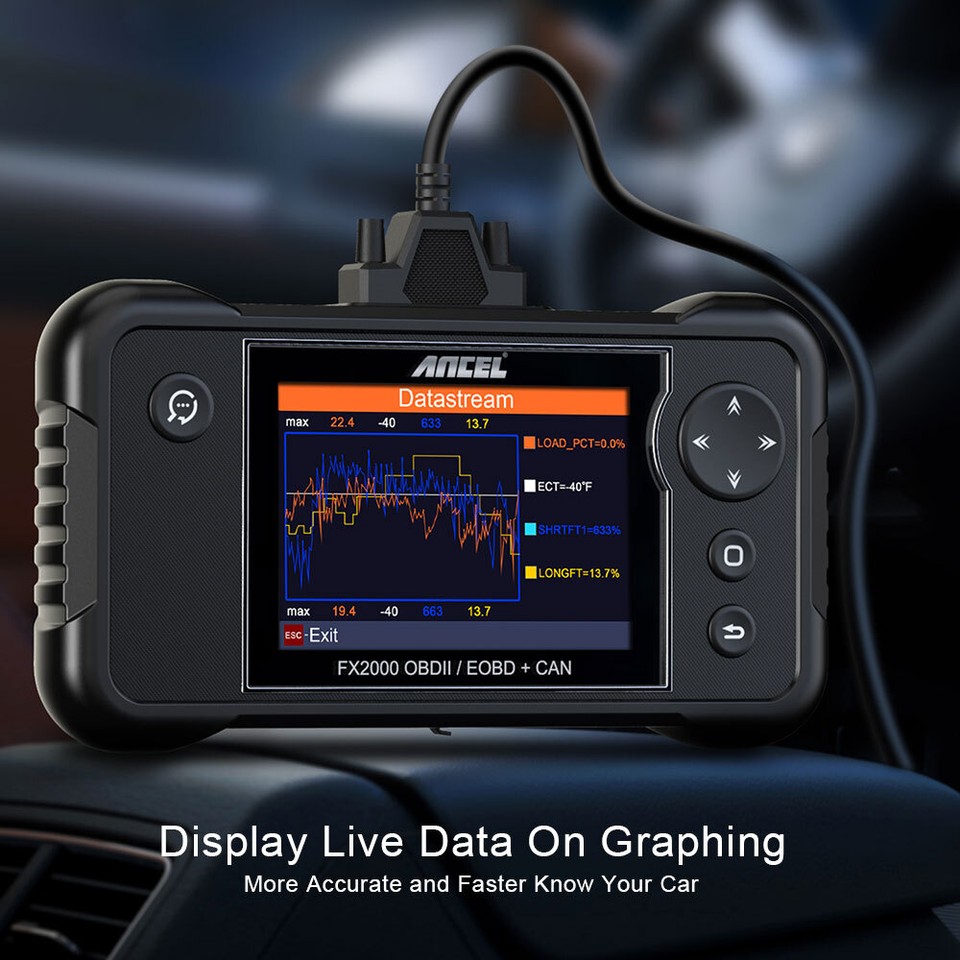 Check Engine Transmission ABS SRS Code Reader OBD2 Scanner Car ...