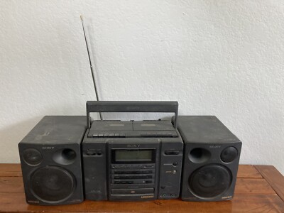 Sony CFD-758 CD / Cassette Player AM FM Radio Boombox System *READ ...