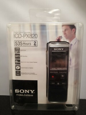 Brand New Sony ICD-PX820 (2GB, 535 Hours) Handheld Digital Voice ...