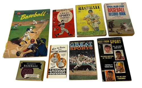 Vintage Baseball Books From 1940s 1950s 1960s 1970s 1980s Paperback Lot ...