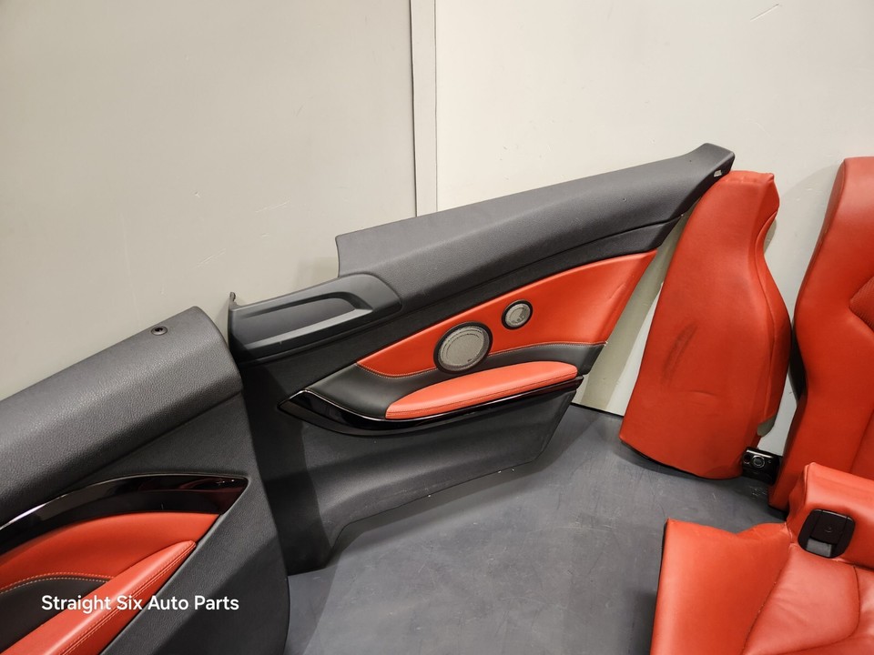 15-18 OEM BMW F82 M4 F32 Coupe RED Full Leather Interior Heated Seats ...